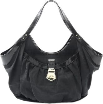Fendi 2000-2010 Zucca Canvas shoulder bag - Schwarz