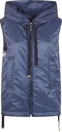 Max Mara Femme, Vestes, Bleu, Taille: 38 FR Greengo Sleeveless Classic Carry Over Gilet