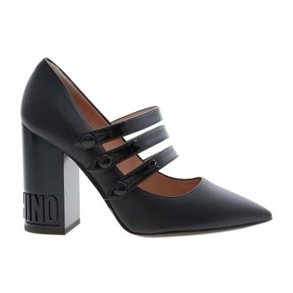 Moschino Elegante Schwarze Lederschuhe - - Shoes - Damen - Schwarzk - 40 EU