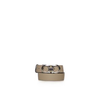 Ferragamo Femme, Accessoires, Beige, Taille: 90 CM Gancini Reversible Belt