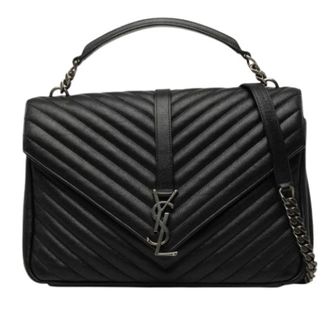 Saint Laurent Sac cartable College Pre-owned - Femme - Pre-owned - Noir - Taille: ONE Size