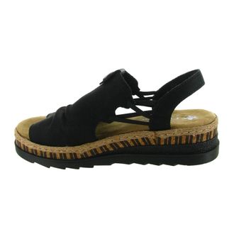 Rieker Regina Wedge Sandal - - Shoes - Damen - Schwarzk - 37 EU