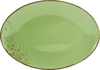 CREATABLE Nature Collection Platte Oval 35 cm grün