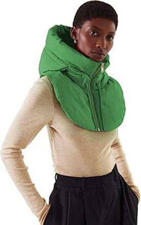 Generic Faux Cols &agrave; Capuche pour Femme Fille Haut Faux Col Amovible Demi-Gilet Chemise sans Manches Faux Collier Chaleur de Hiver (FR/ES, Alpha/Lettres, L, Ta