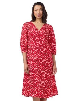 Only Only Robe pour Femme, Mars Red/AOP:Fiona Ditsy, M