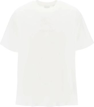 Burberry Homme, Tops, Blanc, Taille: L T-shirt Logo en Relief
