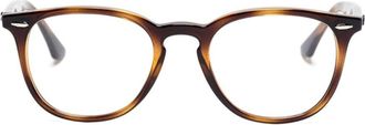 Ray-Ban Brille mit eckigem Gestell - Braun