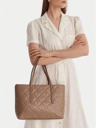 Calvin Klein Handtasche Quilted Small Tote LV04F3325G Beige