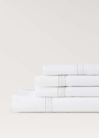 Mango Drap plat percale de coton entre-deux lit 135/140 cm blanc - Home - Lit 135/140 cm - MANGO HOME