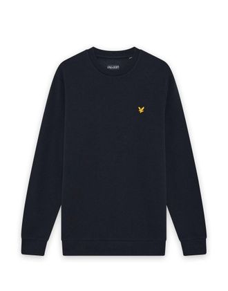 Lyle & Scott Sweatshirt in z271 dunklem Marineblau mit Rundhalsausschnitt und Loopback-Struktur