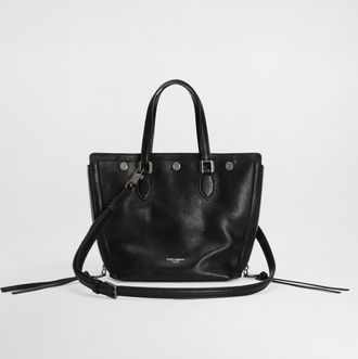 Dolce & Gabbana Atene Tempesta Calfskin Shopping Bag - Mann Schultertasche Schwarz Onesize