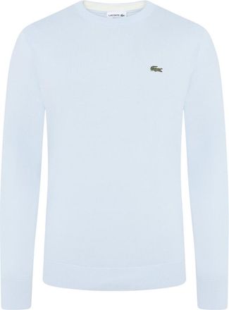 Lacoste Glattstrick-Pullover mit kleinem Krokodil-Aufn&auml;her, Regular Fit in