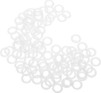 Pretyzoom 100 Stück Transparente Jalousieringe Aus Kunststoff Runde Vorhangringe Für Raffvorhänge Zubehör Für Fensterdekoration DIY-projekte Für Zuhause Durchsi