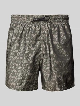 Emporio Armani Relaxed Fit Badeshorts mit Label-Print