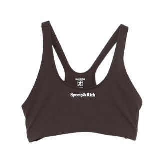 Sporty & Rich &Auml;rmelloses Top mit Rundhalsausschnitt - - Sport - Damen - Braun - S
