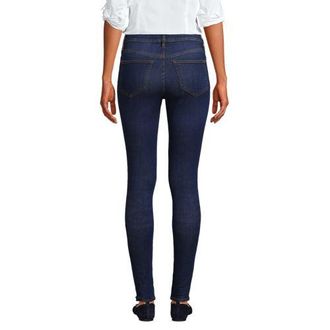 Lands End Skinny Fit Jeans High Waist, Damen, Größe:34 petite, Blau, Baumwoll-Mischung, by Lands End