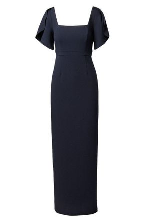 Adrianna Papell Abendkleid Knit Crepe Long Gown Understated and elegant, crepe gown