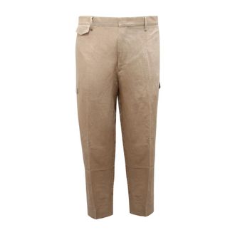 BRIGLIA 1949 Cargo Baumwoll/Leinen Hose Easy Fit - - Trousers - Herren - Beige - XL