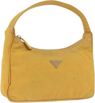 Prada Pre-owned Vintage Nylon Hand Bag - Femme - Pre-owned - Jaune - Taille: ONE Size