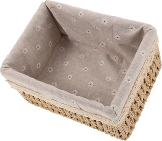 PartyKindom Weidenkorb Dekorativer Aufbewahrungskorb Großer Weidenkorb Für Spielzeug Make-up Und Schmuck Mit Deckel Für Wohnzimmer Küche Und Bad