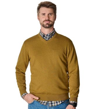 Casamoda Pullover Uni Senfgelb 5XL