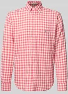GANT Regular Fit Leinenhemd mit Baumwoll-Anteil Modell GINGHAM