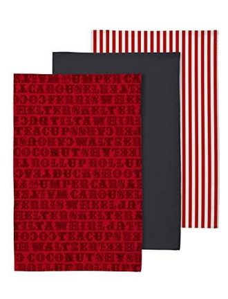Premier Housewares Set von 3 Geschirrtücher, Karneval, 100% Baumwolle