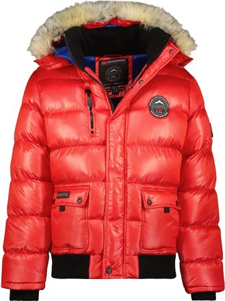 Geographical Norway Herren Winterjacke Bugs Red -XXL - mit UD Beanie