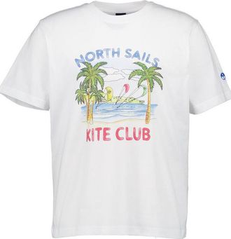 North Sails Herren T-Shirt wei&szlig; Baumwolle