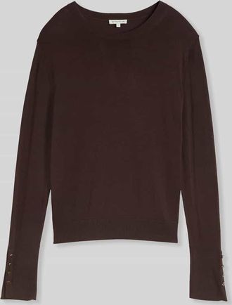 Tom Tailor Pullover aus Viskosemix mit Knopfdetails am &Auml;rmel