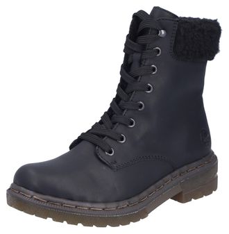 Rieker Winterstiefelette RIEKER, Damen, Gr. 36, schwarz, Lederimitat, Textil, unifarben, Basic, Schuhe Winterstiefelette, mit Innenrei&szlig;verschluss, Topseller