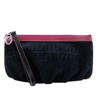 Fendi Pochette de poignet Pre-owned en toile - Femme - Pre-owned - Noir - Taille: ONE Size