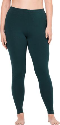 Ulla Popken Womens Leggings, Skinny, Elastikbund, Oeko-TEX Casual Pants, mitternachtsgrün, 40W x 32L