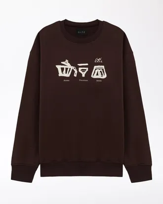 D.A.T.E. sweatshirt cafe brown