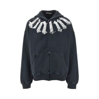 Palm Angels Logo print Loose Fit full-zip hoodie Man S