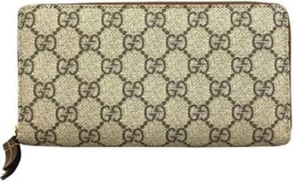 Gucci unisex, Pre-owned, Beige, Taille: ONE Size Portefeuille long Pre-owned (&agrave; deux volets)