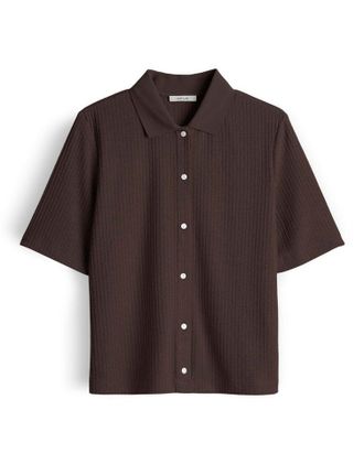 OPUS Poloshirt Poloshirt mit dezenter Rippstruktur Lockerer Schnitt, Knopfleiste, Polokragen