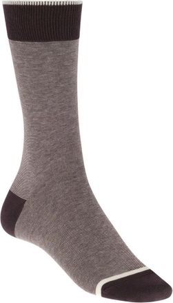 Boggi Milano Homme, Sous-v&ecirc;tements, Brun, Taille: ONE Size B Micro Striped Socks