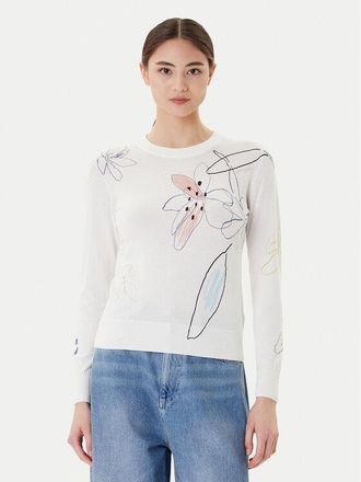 Desigual Pullover Arty 25WWJF33 Wei&szlig; Regular Fit