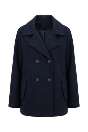 Ulla Popken Cabanjacke Cabanjacke Oversized Reverskragen Wollanteil