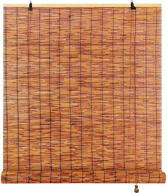 Generic Bambusrollo Wetterfest Bambus Rollo Jalousine 60 70 80 90 100 110 120 130 140 150 160 170 180cm Breit Aussen Balkon Rollo Mit Haken Fenster Sonnenschu