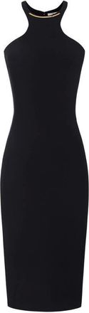 Elisabetta Franchi Femme, Robes, Noir, Taille: 42 FR Robe en cr&ecirc;pe l&eacute;ger avec d&eacute;tail bijou