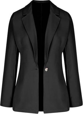 Generic Veste de smoking pour femme - Blazer 2024 - Haut ample &agrave; manches longues - D&eacute;contract&eacute; - Coupe ajust&eacute;e - Petite veste de costume blanche pour femme, N