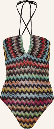Missoni Neckholder-Badeanzug schwarz