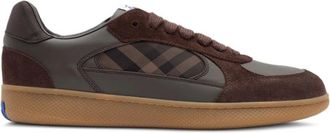 Burberry Leather, Suede And Check Terrace Sneakers