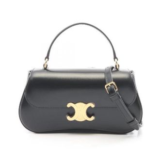 Celine Pre-owned Teen Laura Leather 2way Handbag - Femme - Pre-owned - Noir - Taille: ONE Size