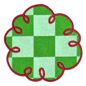 BITOSSI HOME Dessous de verre vichy Dama Verde - Set de 2 Bitossi