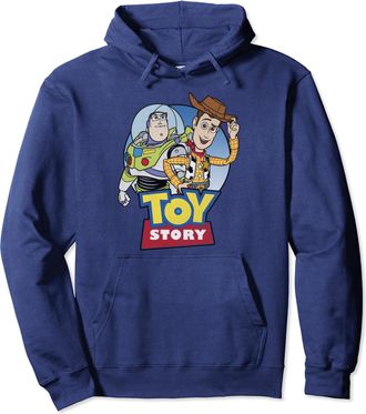 Disney Pixar Toy Story Woody And Buzz Circle Portrait Pullover Hoodie