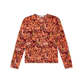 Maliparmi Maliparmi - Cardigan en maille imprim&eacute;e - Femme - Pulls - Rouge - Taille: 42 FR