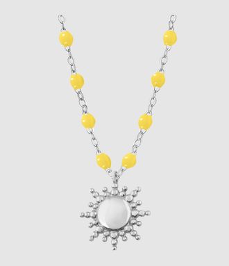 Gigi Clozeau Collier Soleil R&eacute;sine Or Blanc